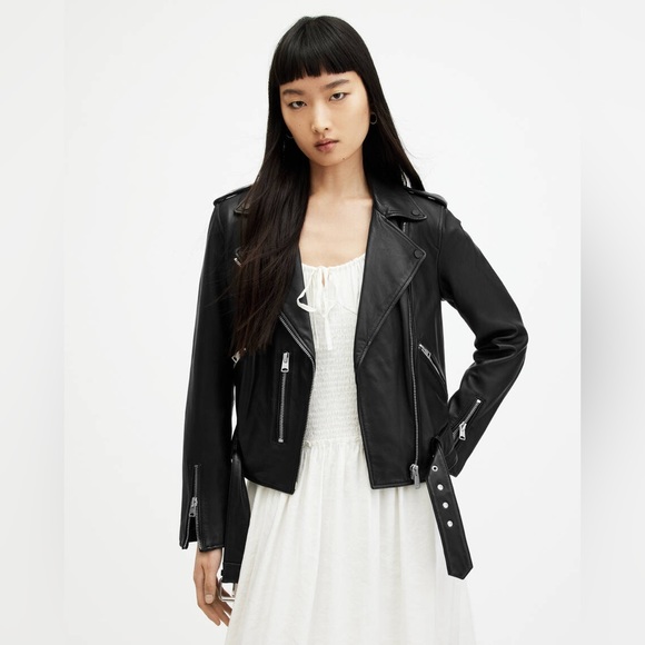 All Saints | Jackets & Coats | All Saints Balfern Leather Motorcycle ...